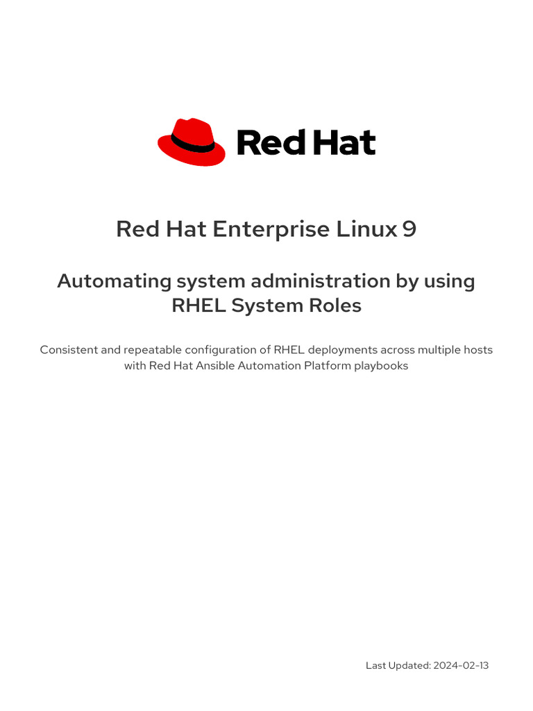 Red Hat Enterprise Linux-9-Automating System Administration by Using ...