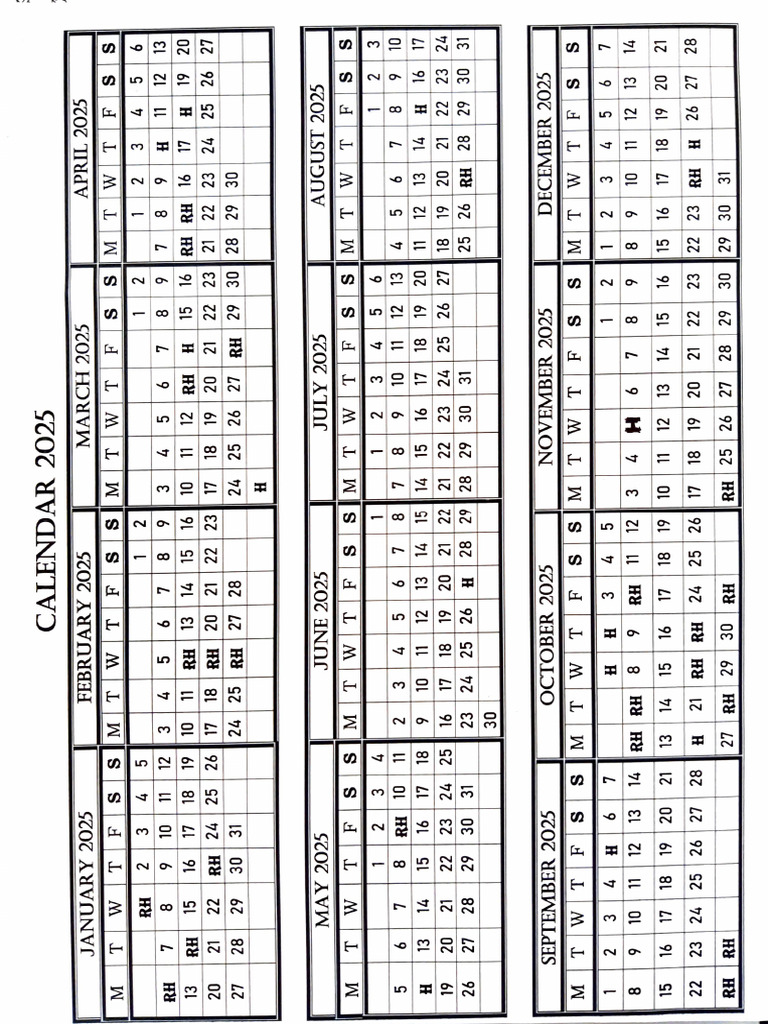2025 Holiday Calendar Overview | PDF
