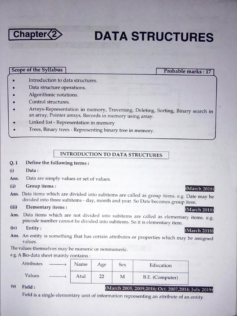 Complete Data Structure cs1 | PDF