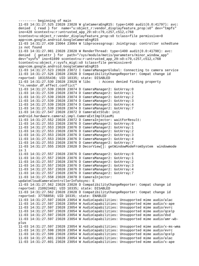 Log Cat 1730615487401 | PDF | Software | Computing