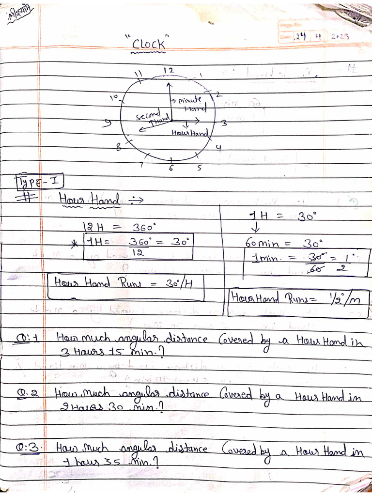 Clock (Mental Ability) | PDF