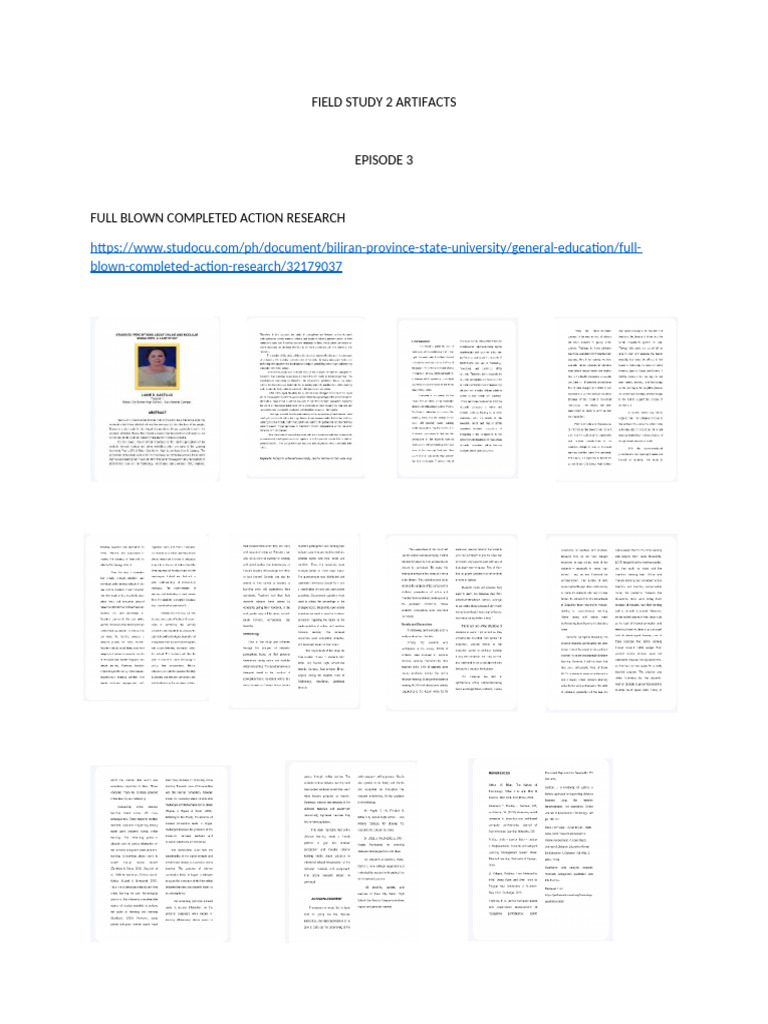 field study 2 artifacts | PDF field study 2 artifacts | PDF