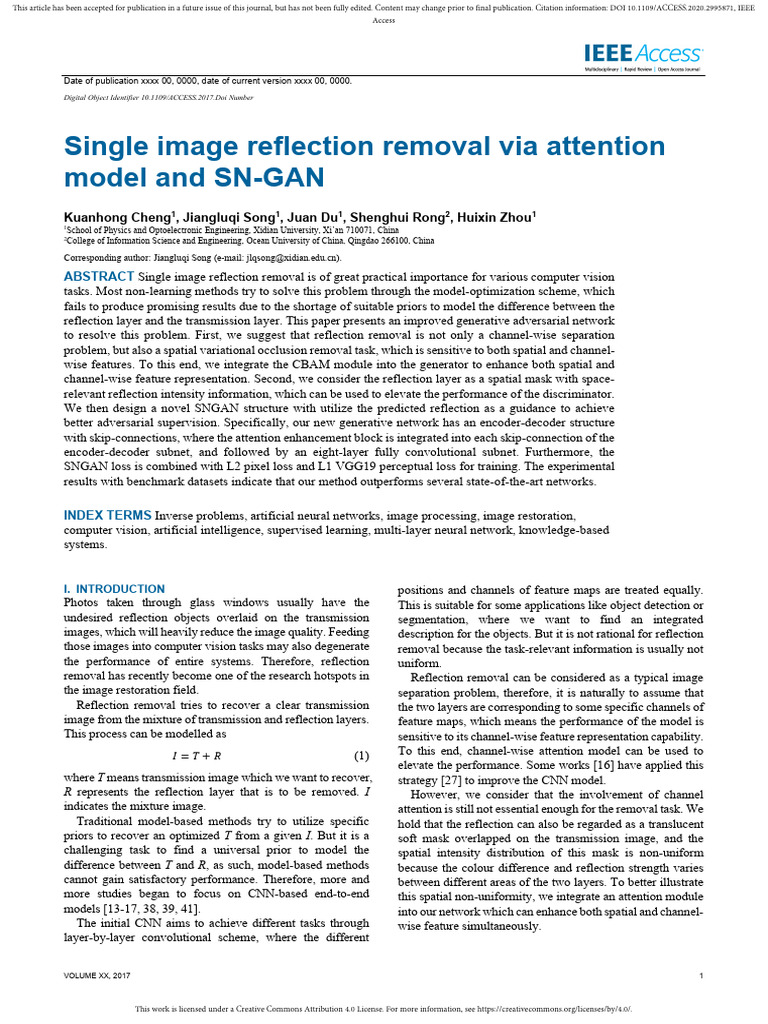 10 1109@access 2020 2995871 | PDF | Applied Mathematics | Artificial Intelligence