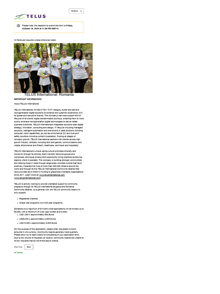 TELUS International - Romania | PDF | Healthy Diet | Caregiver