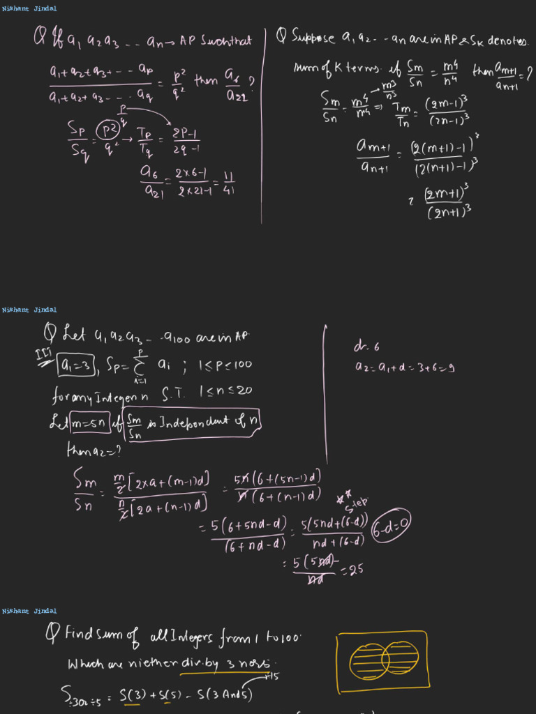 Sequence & Series _ L-03 (Class Notes) NJ_247 | PDF