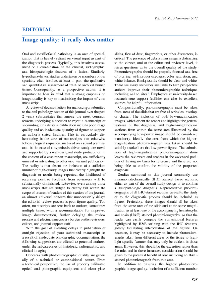 Image Quality It Really Does Matter - Oooo | PDF | Pathology | Medical ...