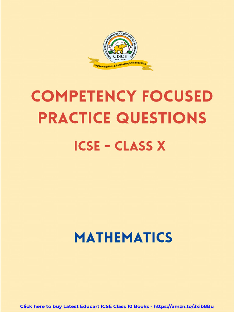 ICSE Class 10 Mathematics Item Banks | PDF | Interest | Factorization