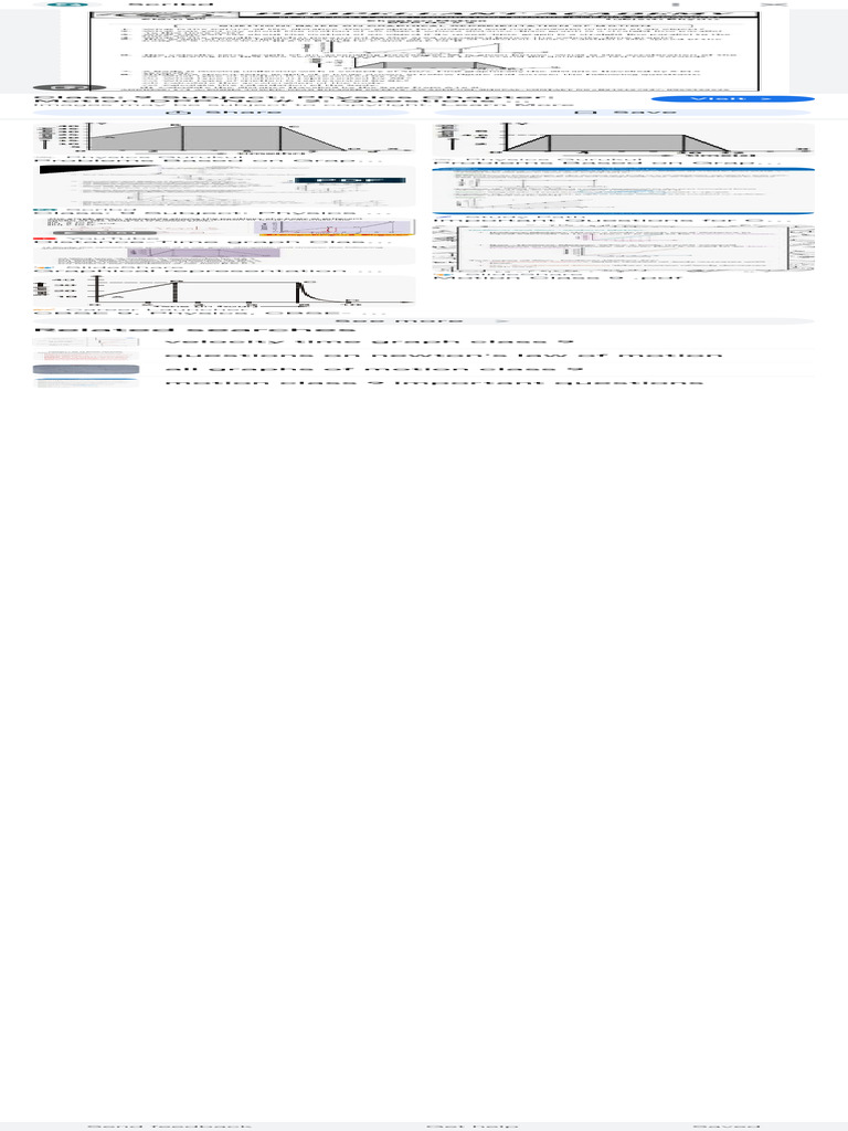 Motion Class 9 Graphical Questions - Google Search | PDF