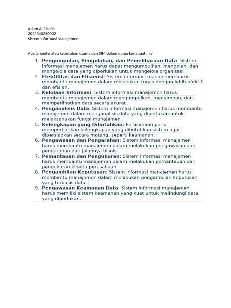 Adam Alif Hafizh 2022340250032 Tugas SIM Minggu ke 5[1] | PDF