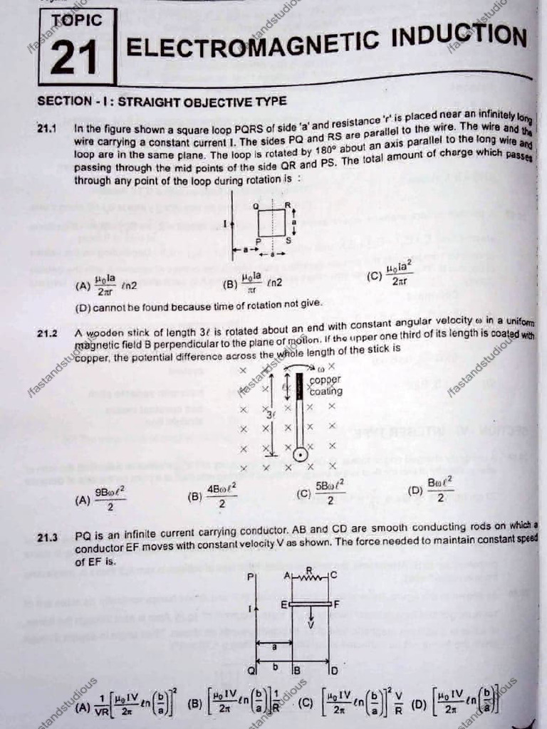 Electromagnetic Induction Problems | PDF | Inductance | Inductor