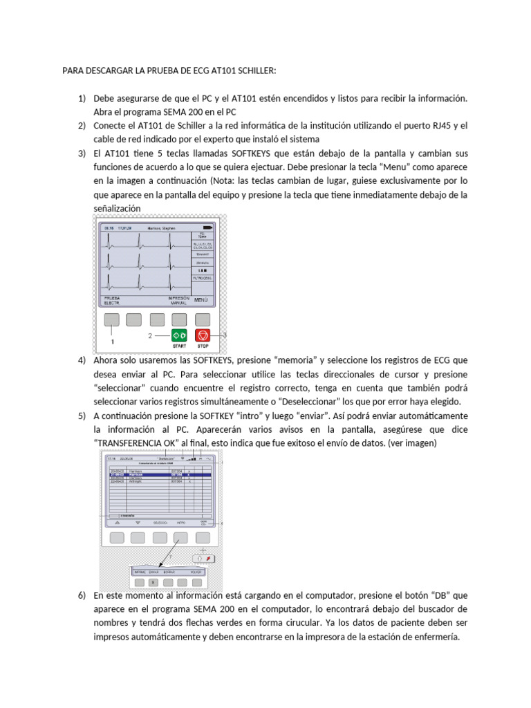 Para Descargar La Prueba de Ecg At101 Schiller | PDF | Informática