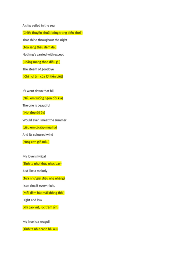 Lyrics | PDF