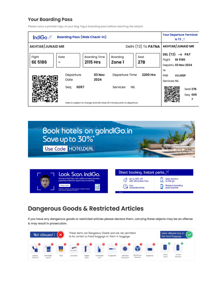 IndiGo web check-in | PDF | Aviation