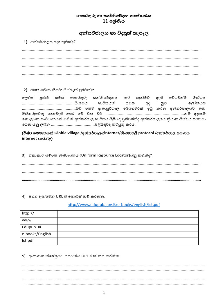 internet & email grade 11 | PDF