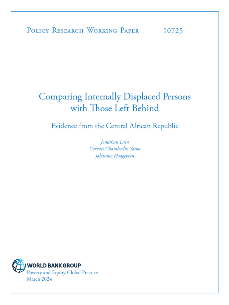 Displacement and Poverty in CAR: A Study | PDF | Internally Displaced ...