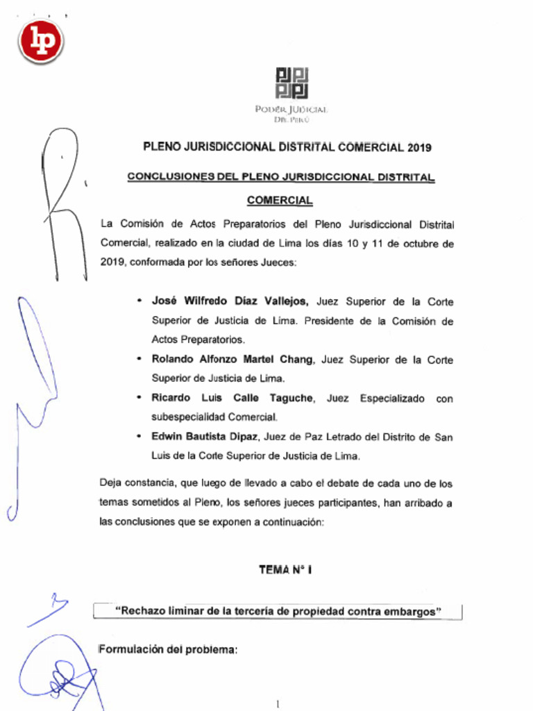 Pleno Jurisdiccional Distrital Comercial de Lima 2019 LPDerecho | PDF