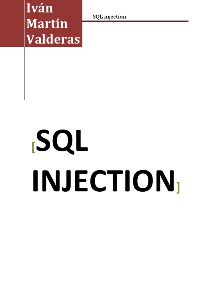 SQL Injection 1 | PDF | SQL | Servidor web