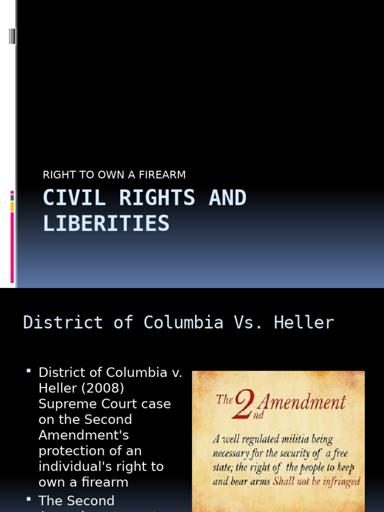 Civil Rights and Liberities | PDF | Second Amendment To The United ...