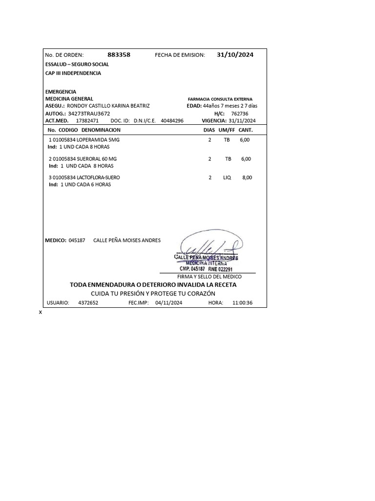 Receta-Karina Rondoy | PDF