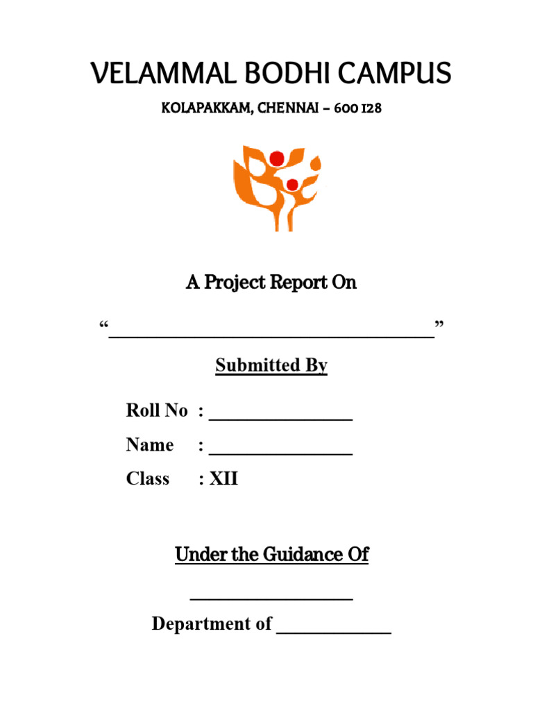 Physics Project Front Page | PDF