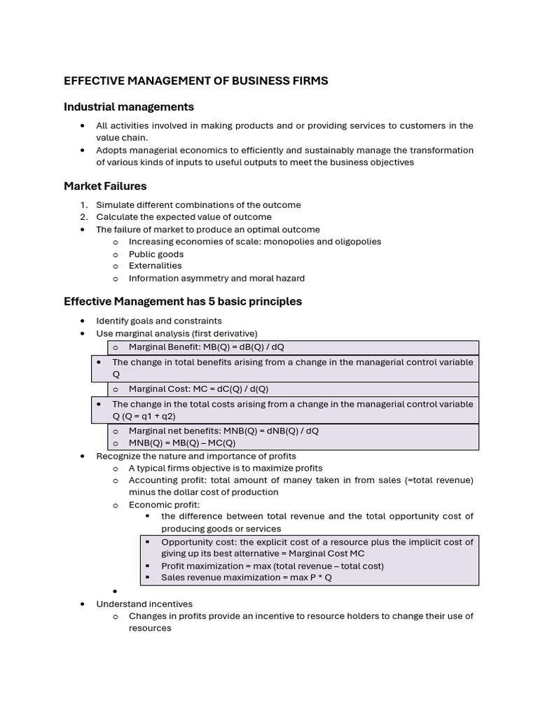 Effective Business Management Strategies | PDF | Profit (Economics ...