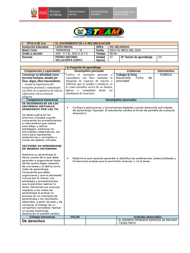 s03 1ro y 2do Grado U07 | PDF | Cristo (título) | Aprendizaje