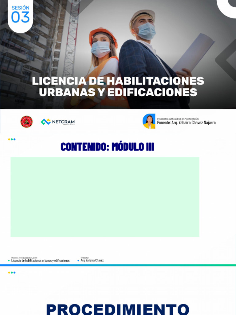Sesión 03 - Licencia de Habilitaciones Urbanas y Edificaciones | PDF | Arquitecto | edificio