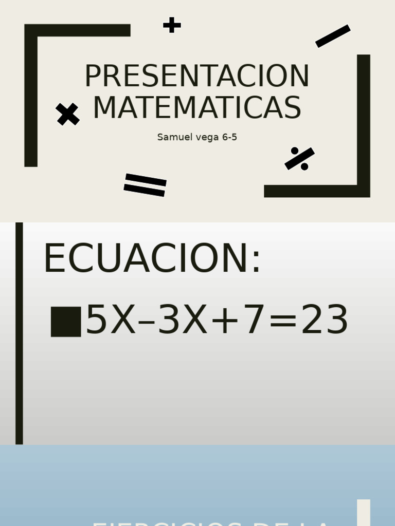 Presentacion Matematicas Samuel Vega 6-5 | PDF
