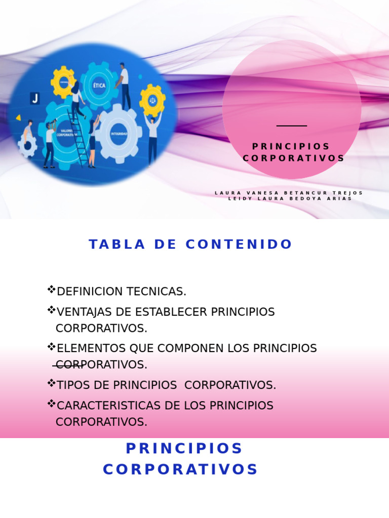 Principios Corporativos Expo | PDF | Business | Cultura organizacional