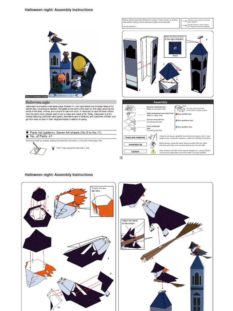 Halloween Model Assembly Guide | PDF