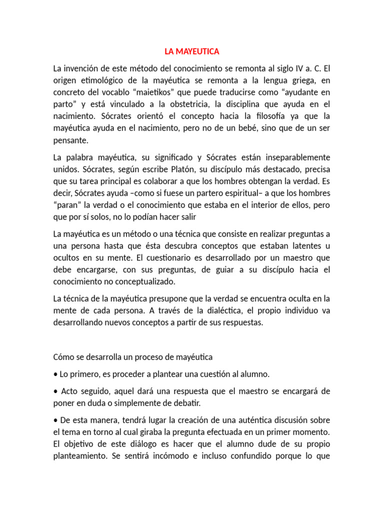 La Mayeutica | PDF | Crecimiento personal y profesional | Relaciones ...
