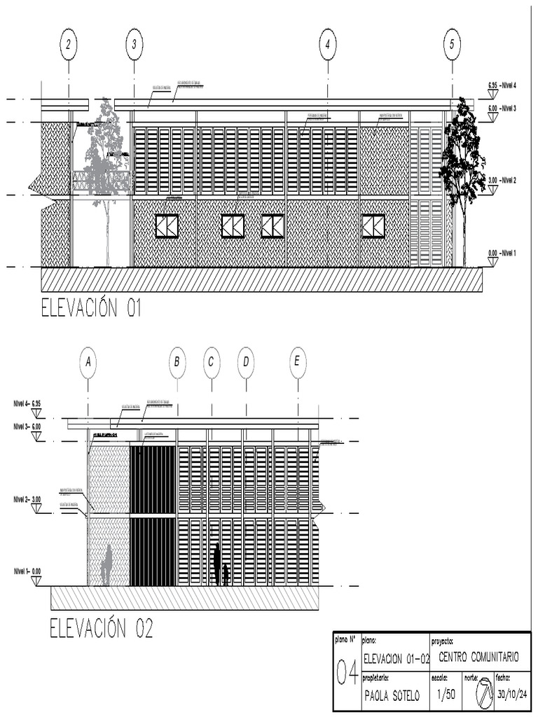Centro Comunitario 1110614-Elevacion 1 | PDF