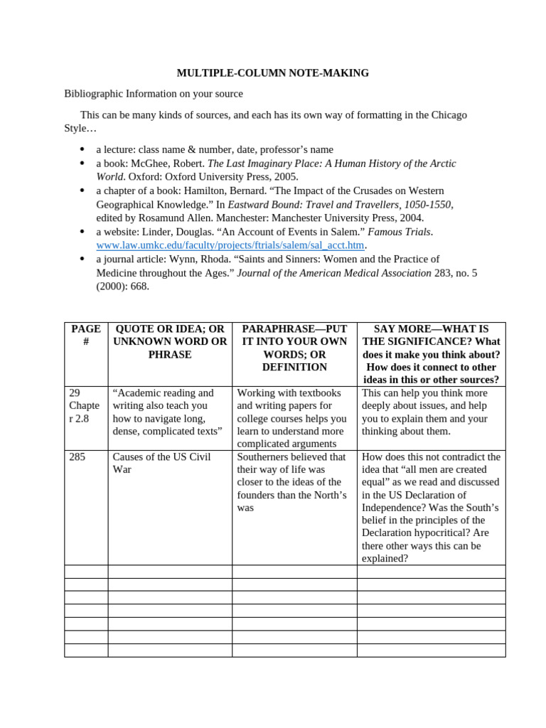 NOTE TAKING TEMPLATE | PDF