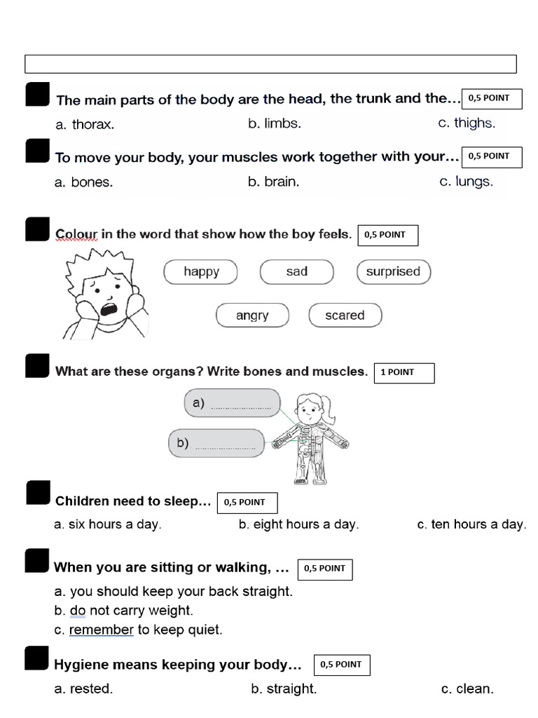 Healthy Habits Exam Unit 1 Y3 | PDF