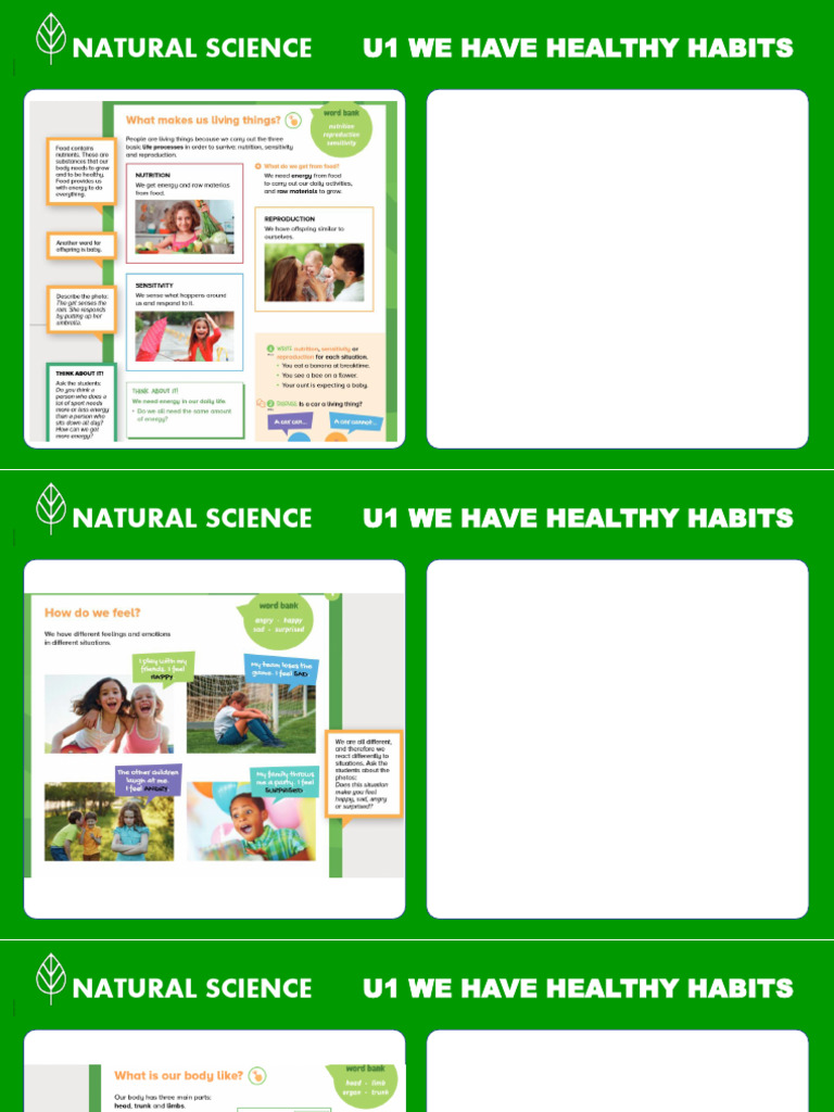 Unit 1 We Have Healthy Habits | PDF | Esqueleto | Hueso
