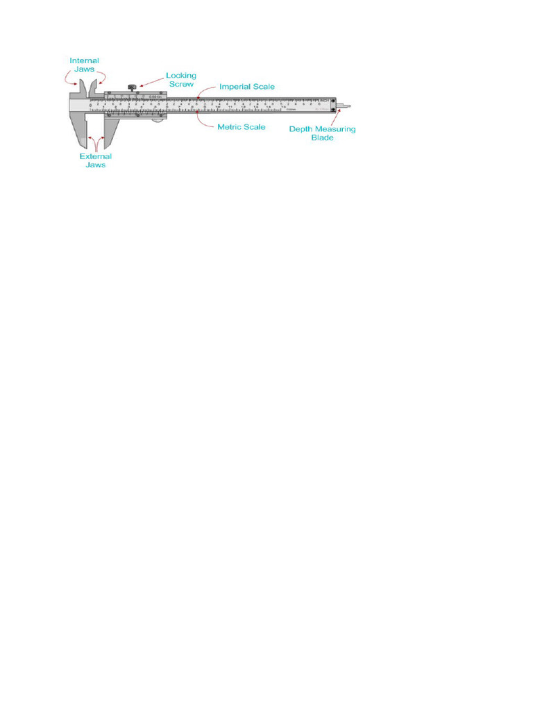 Vernier Calliper With Labeled Parts | PDF