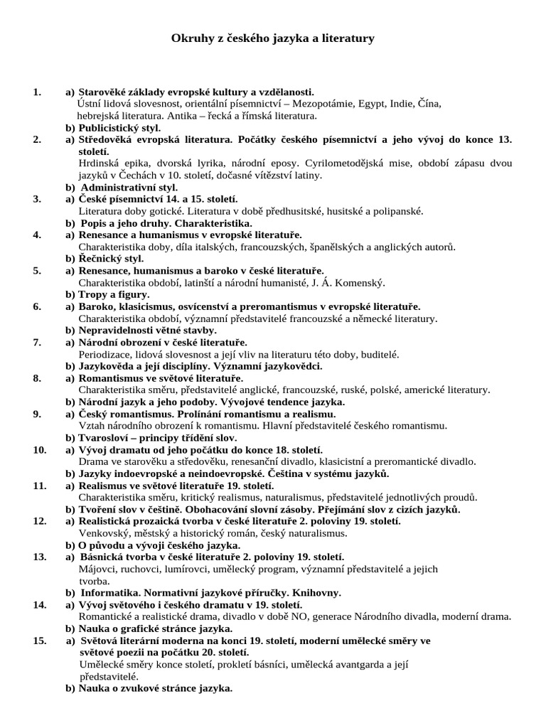 Esk Jazyk - Okruhyn | PDF