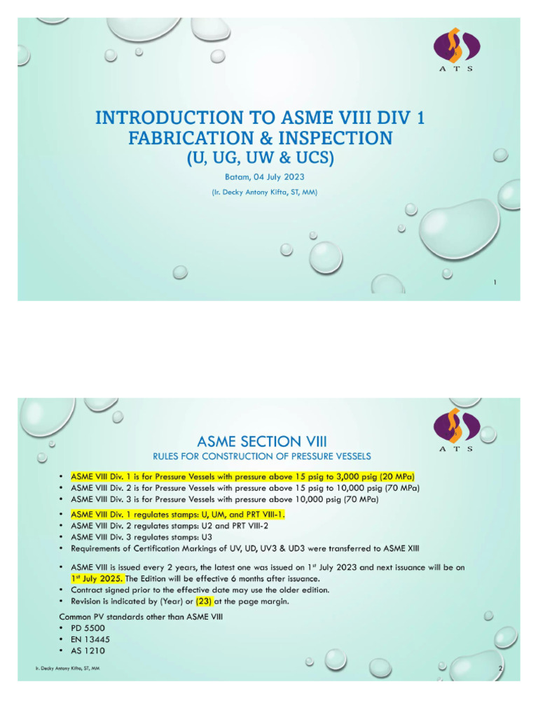 ASME Section VIII Division 1 For Pressure Vessel | PDF | Computers