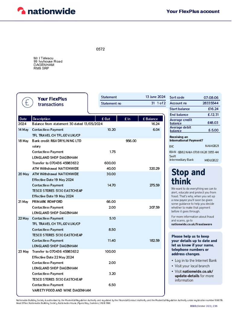 TFL Travel Charges Overview | PDF | Cheque | Interest