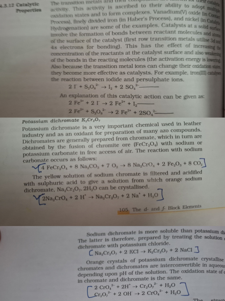Chemistry D&F block Equations | PDF