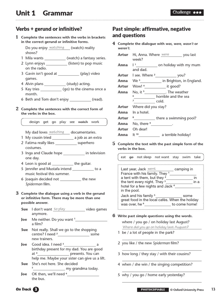 Grammar Unit 1 Challenge | PDF | Semantic Units | Linguistic Morphology
