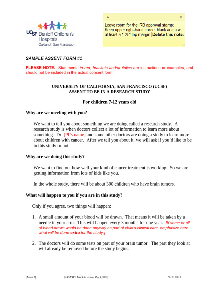 assent form #1 | PDF