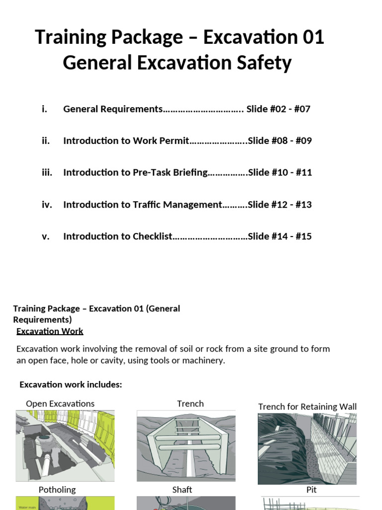 Package - 01 - General Excavation Safety | PDF | Trench