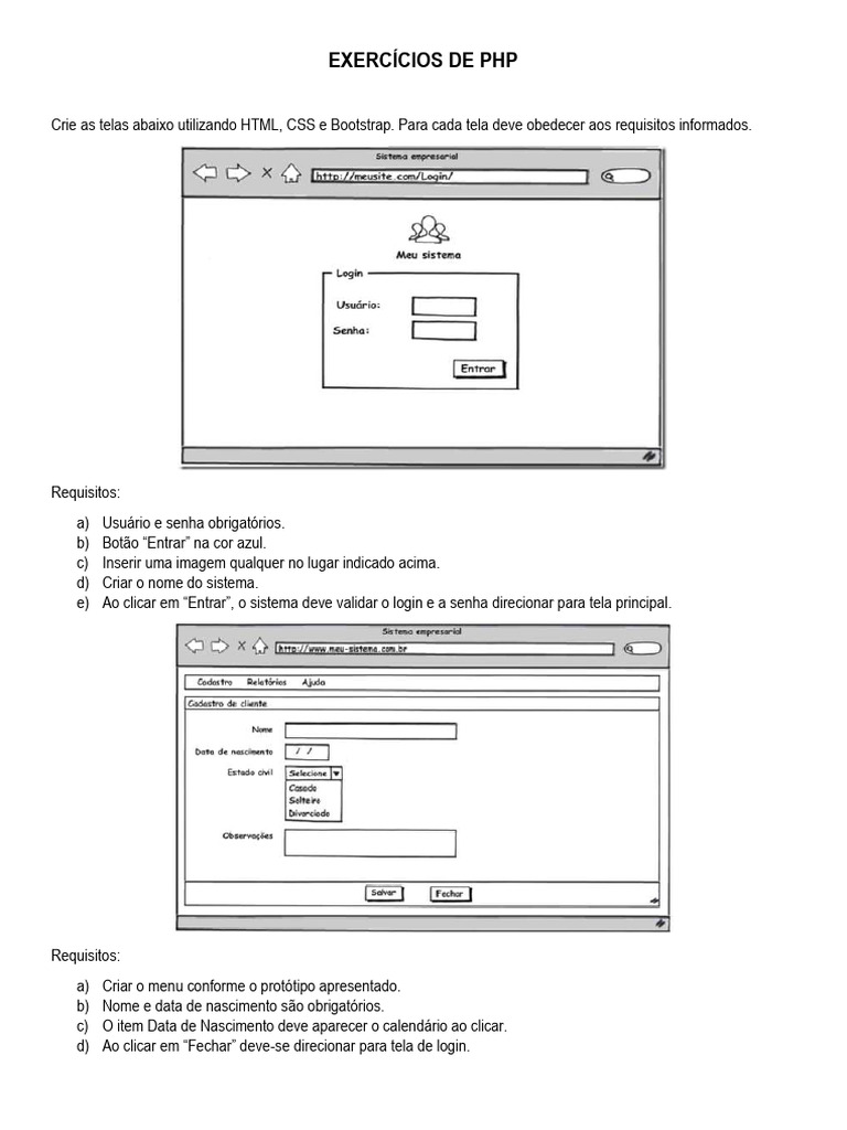 Exercícios 2 PHP | PDF