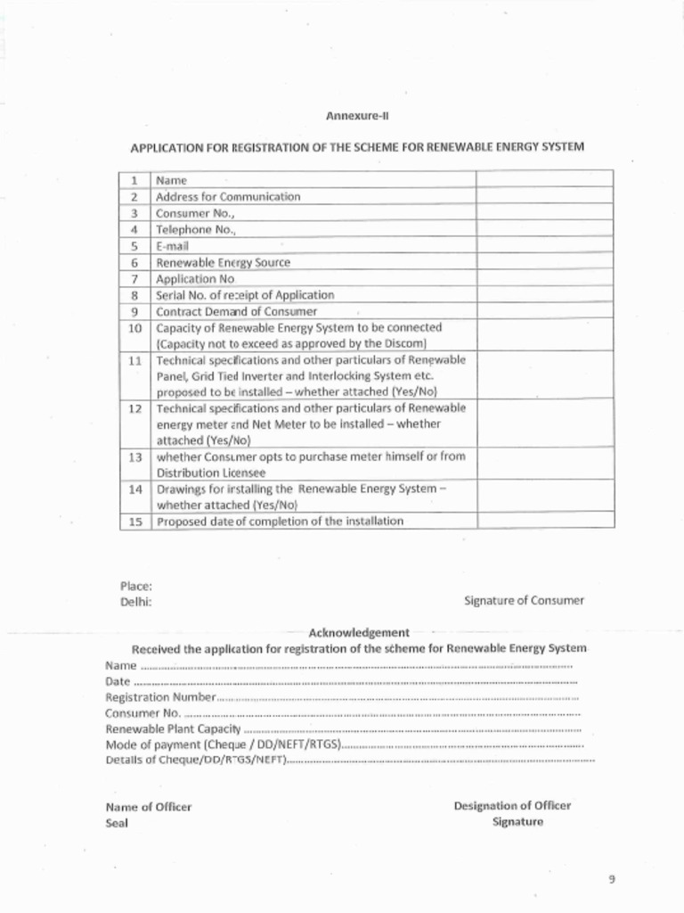 Registration - Net Metering Form | PDF
