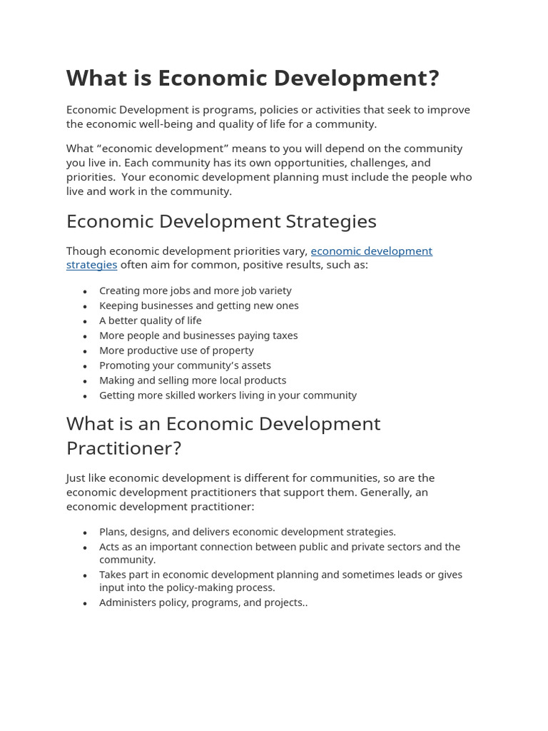 Economic Development | PDF | Capital (Economics) | Economic Growth