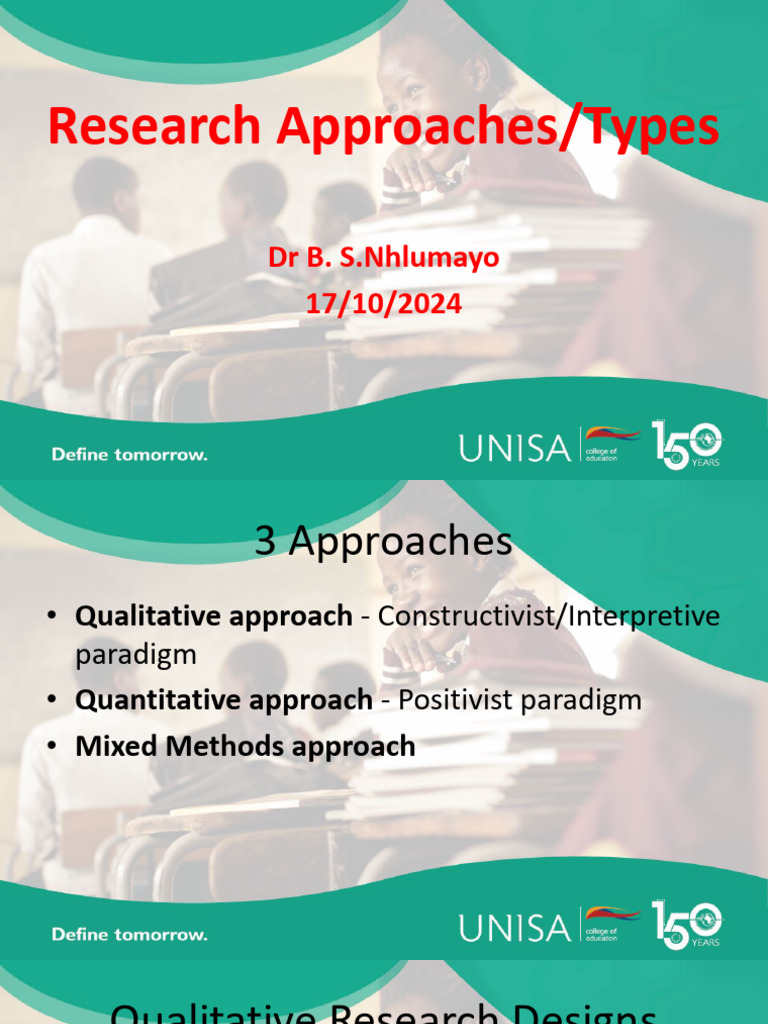 Research Approaches Types | PDF | Qualitative Research | Quantitative Research