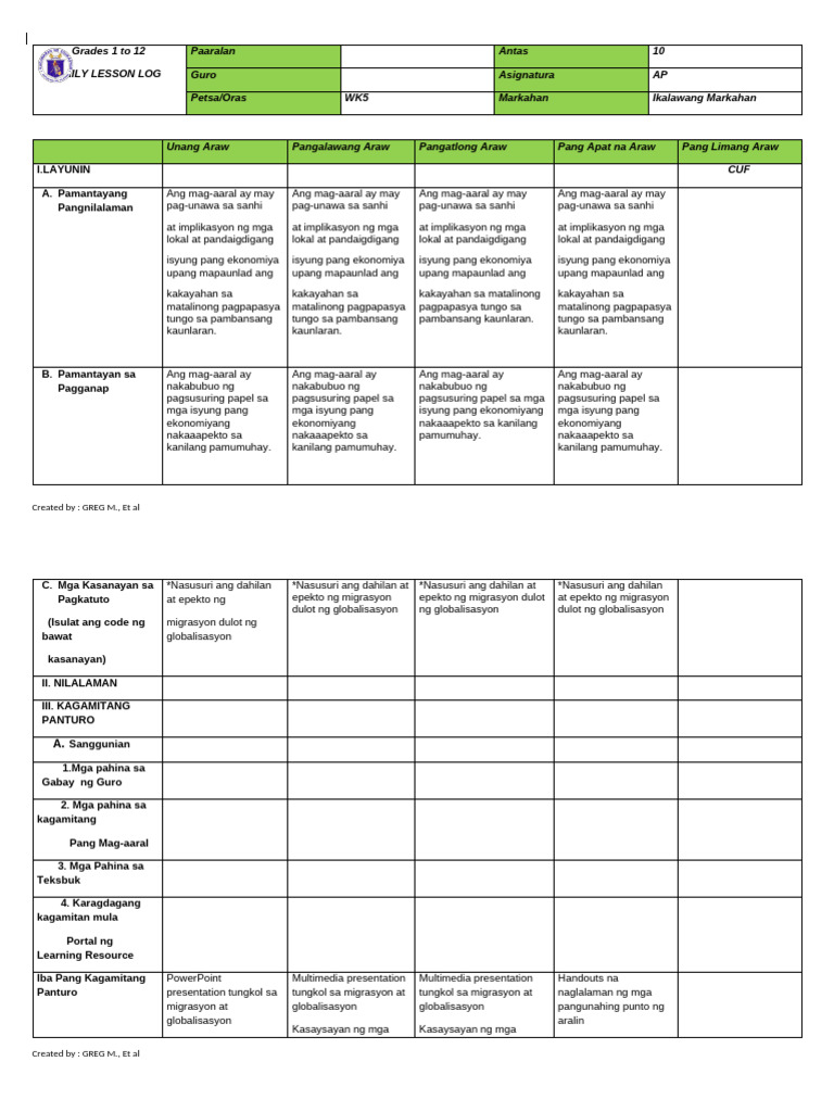 AP10 Q2 WK5 Done | PDF