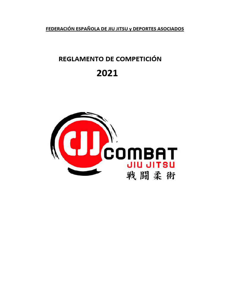 REGLAMENTO DE COMPETICIOiN CJJ 2021 | PDF | Jiu Jitsu Brasileño | Árbitro