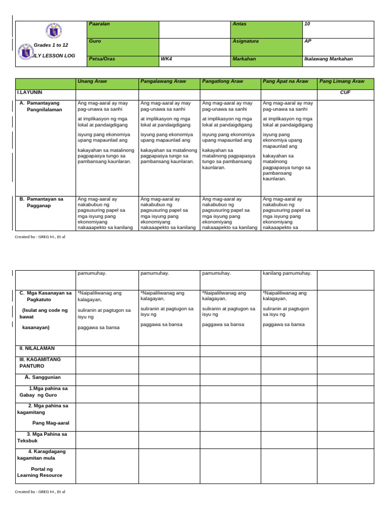 AP10 Q2 WK4 Done | PDF